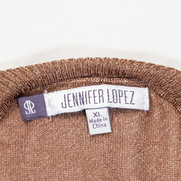 Jennifer Lopez | Jackets & Coats | Sparkle Bronze Sheer Jennifer Lopez ...